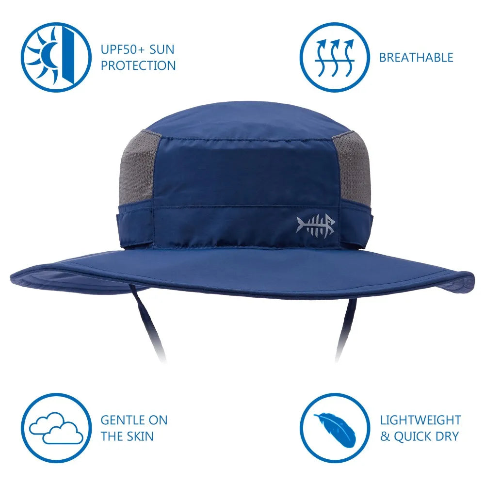Bassdash Flap-Back Fishing Hat | Water Resistant Hat | Air Vented ...