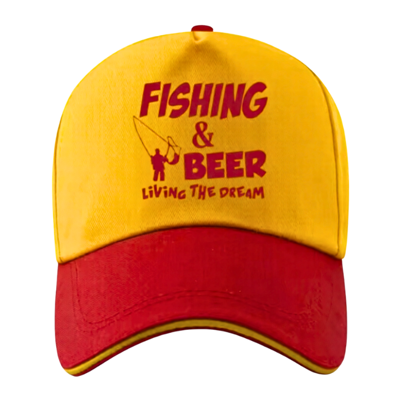 Fishing & Beer Living the Dream Trucker Hat | Fun Fishing Cap – Guts ...